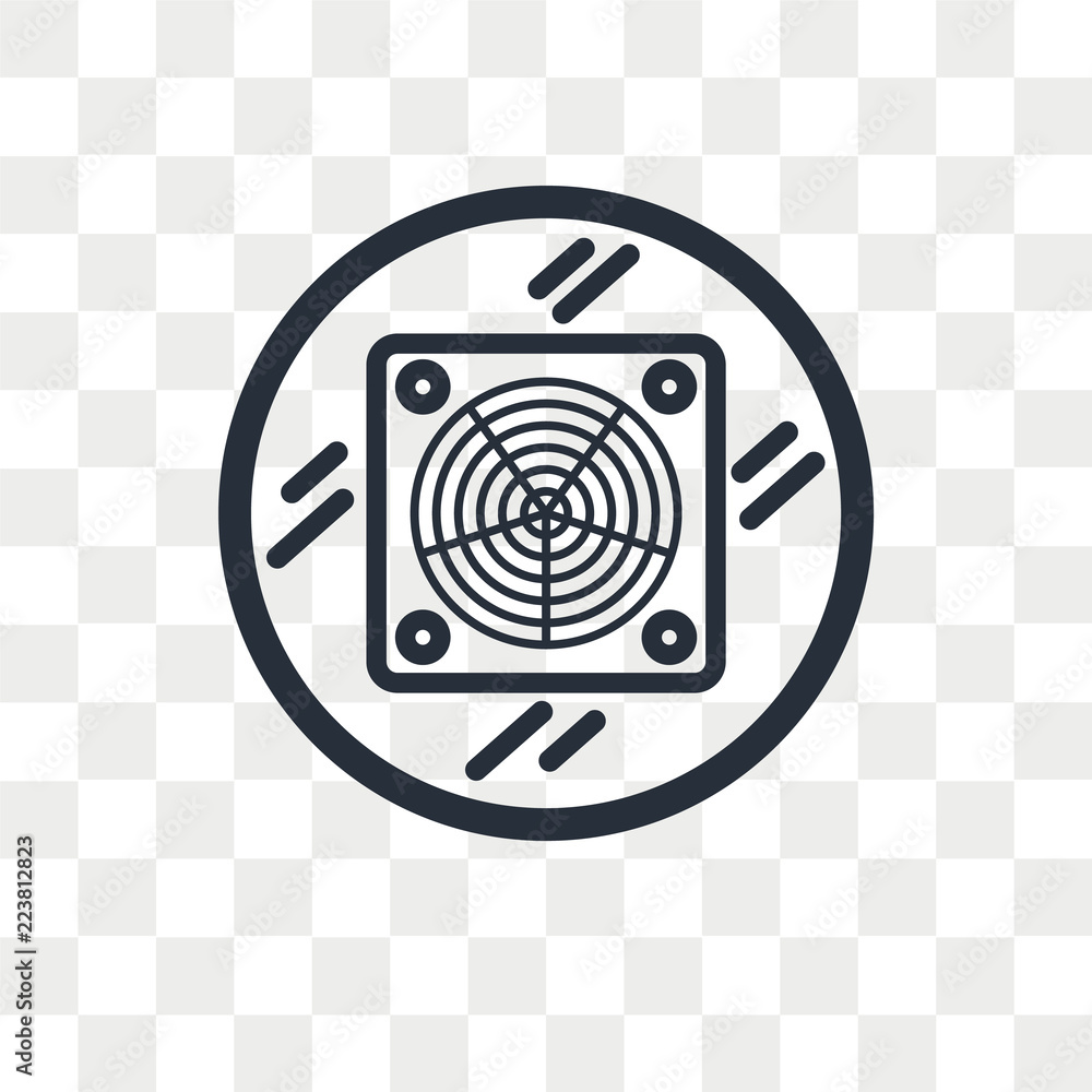 Asic miner vector icon isolated on transparent background, Asic miner ...