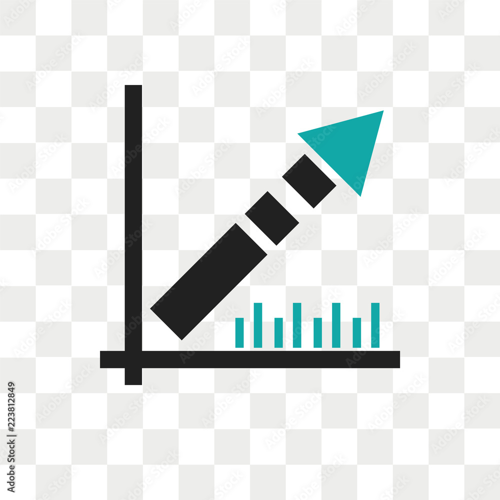 Data analytics line graphic vector icon isolated on transparent background, Data analytics line ...