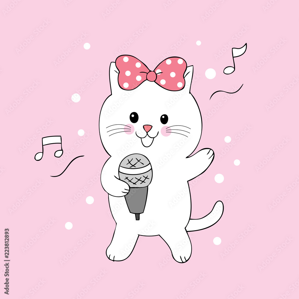 Cute Cartoon Singer