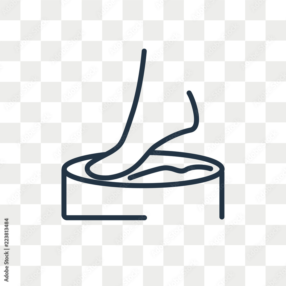 Foot Bath vector icon isolated on transparent background, Foot Bath ...