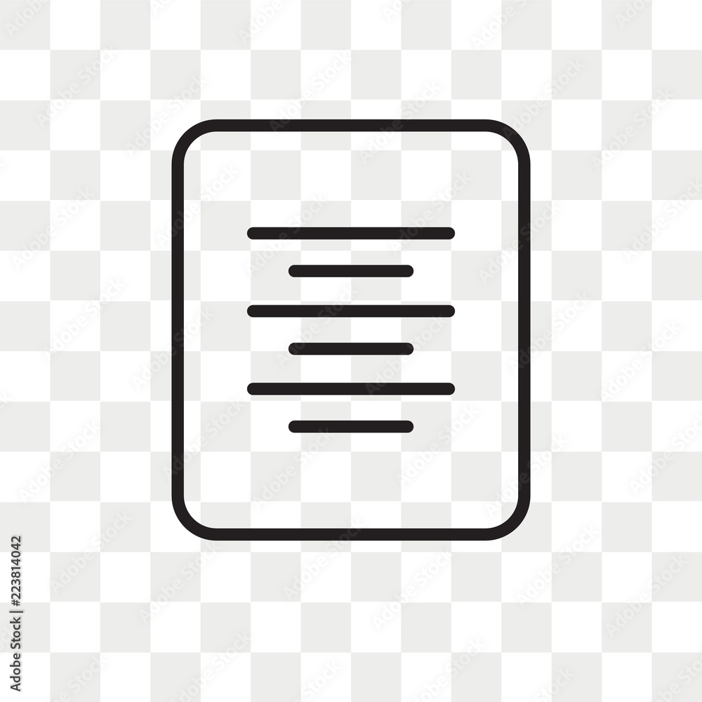 Center alignment vector icon isolated on transparent background, Center ...