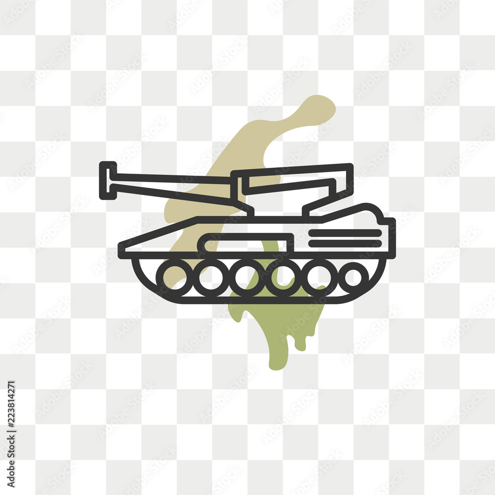 Tank vector icon isolated on transparent background, Tank logo design ...
