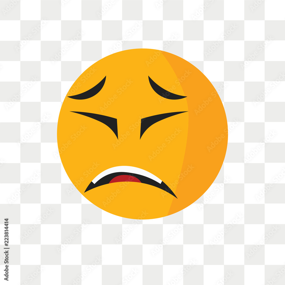 Crying smile vector icon isolated on transparent background, Crying ...