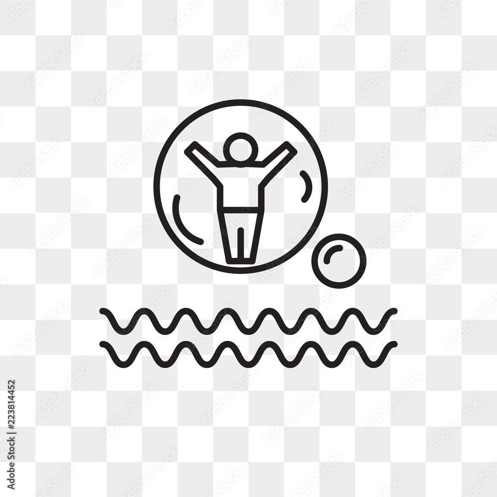 Water rollerball vector icon isolated on transparent background, Water ...