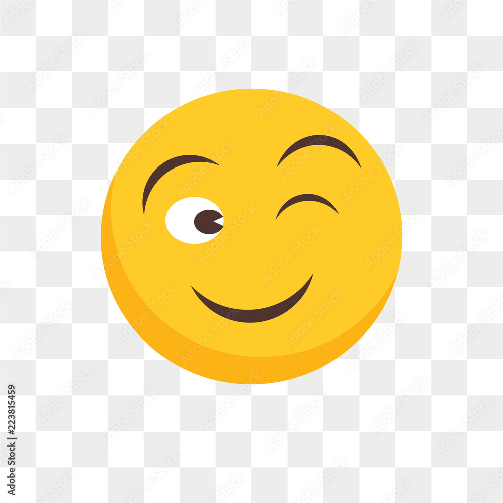 Vecteur Stock Wink vector icon isolated on transparent background, Wink ...