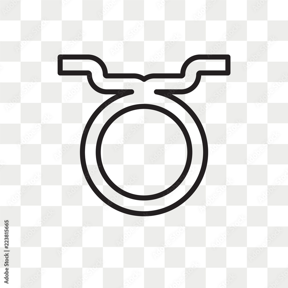 Taurus vector icon isolated on transparent background, Taurus logo ...