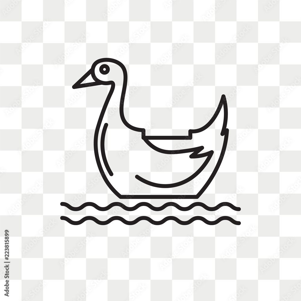 Pedal boat vector icon isolated on transparent background, Pedal boat ...