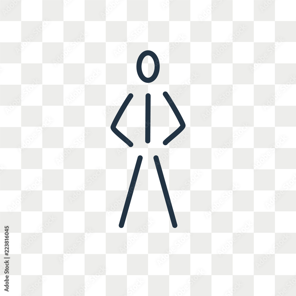 Stick Man vector icon isolated on transparent background, Stick Man ...
