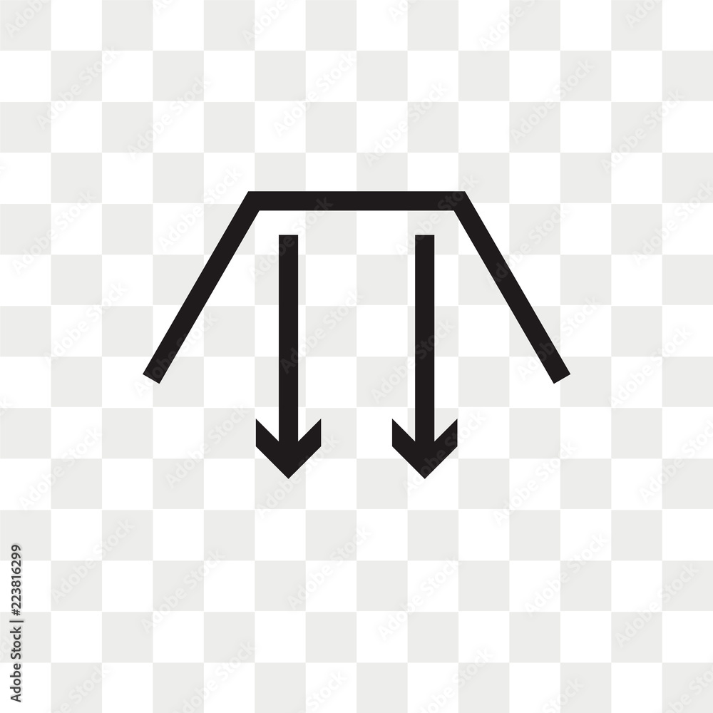 Down arrow vector icon isolated on transparent background, Down arrow ...