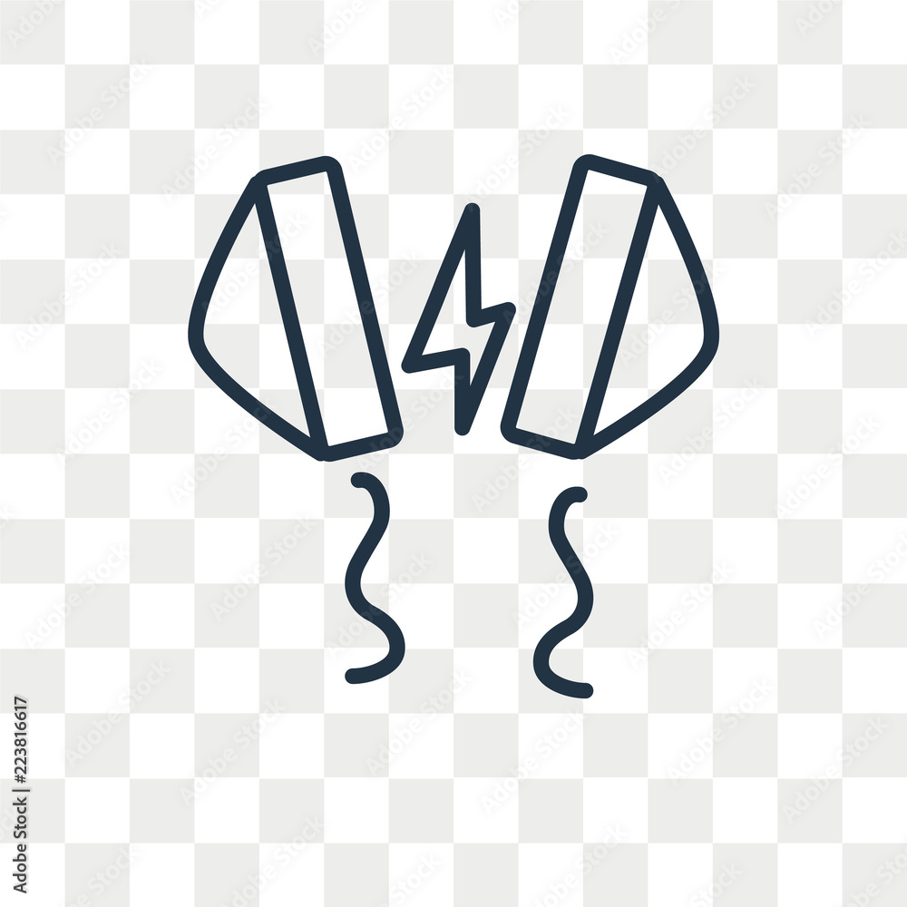 Defibrillator vector icon isolated on transparent background ...