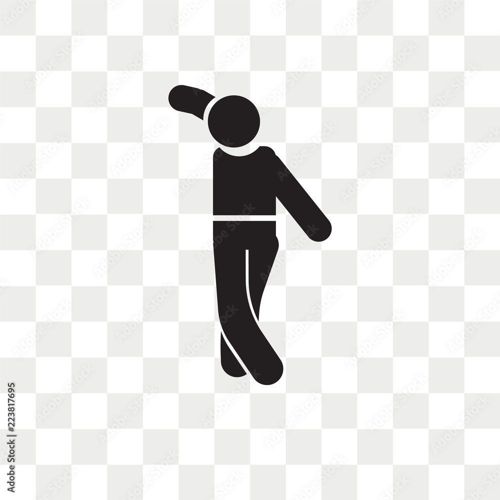 Man dancing vector icon isolated on transparent background, Man dancing ...