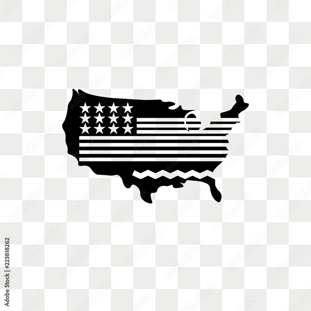 Usa vector icon isolated on transparent background, Usa logo design ...