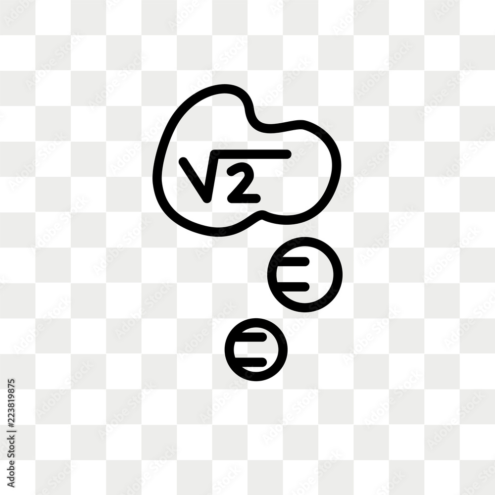 Thinking vector icon isolated on transparent background, Thinking logo ...