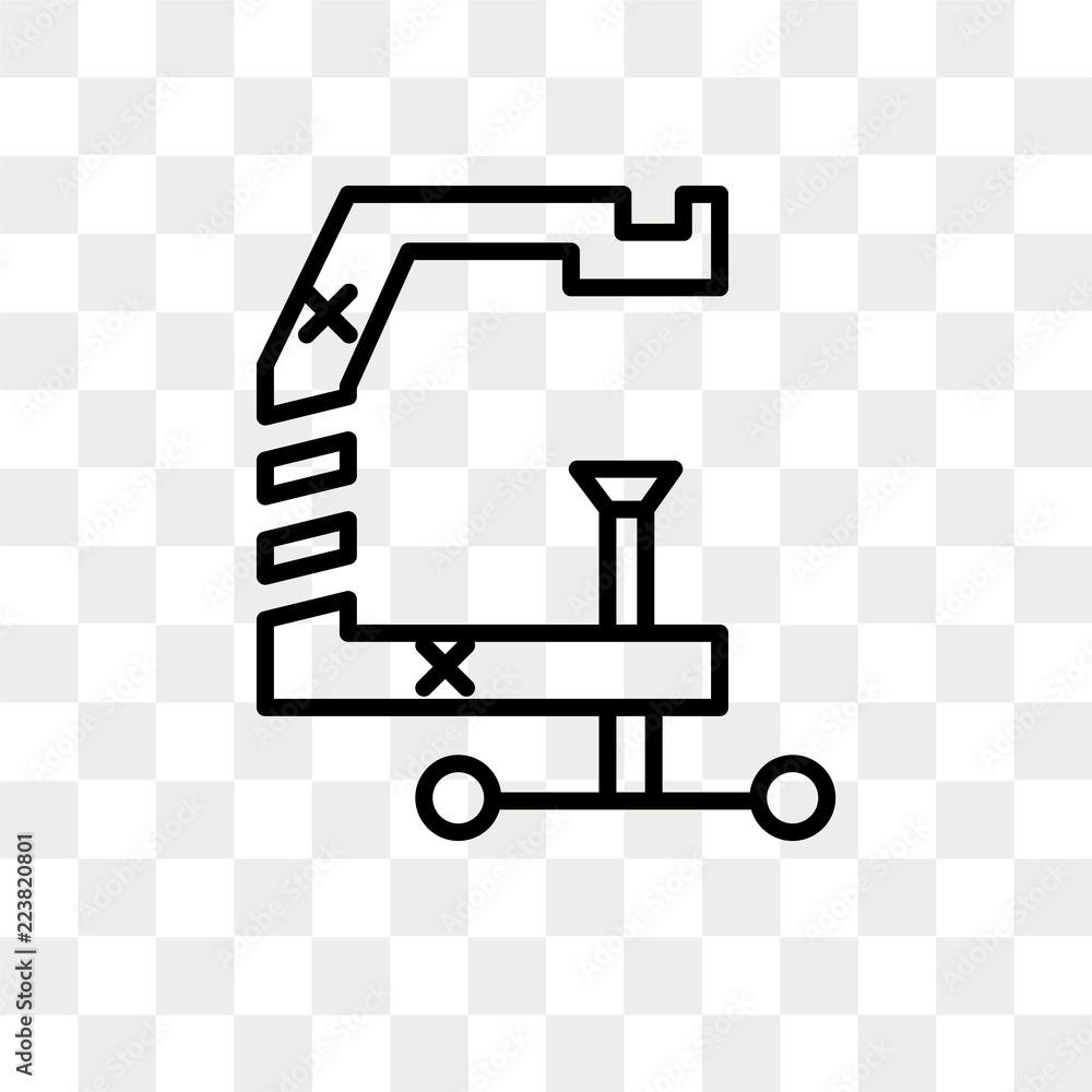 Clamp vector icon isolated on transparent background, Clamp logo design ...