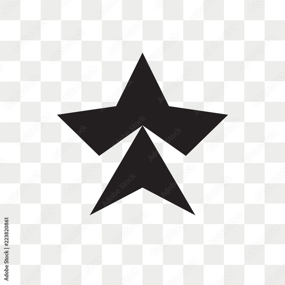 Star vector icon isolated on transparent background, Star logo design ...