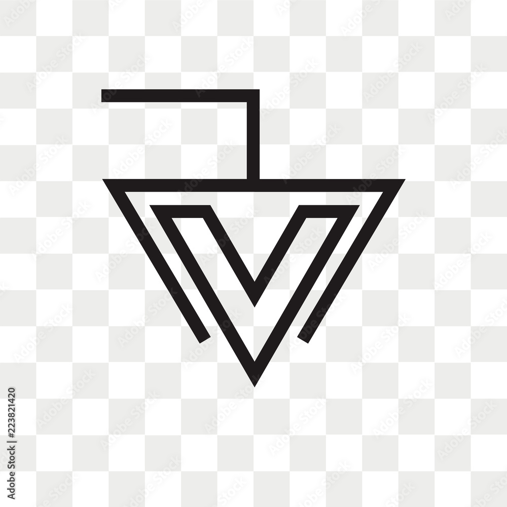 Down arrow vector icon isolated on transparent background, Down arrow ...