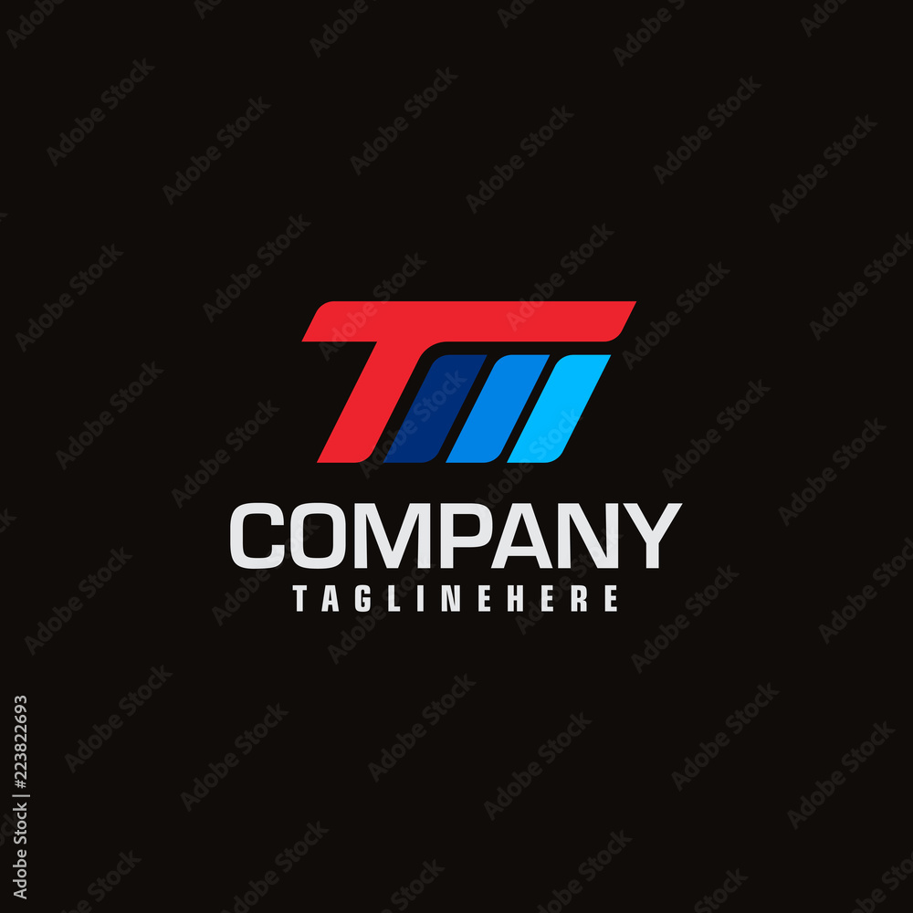 Abstract Logo Design Combinations Letter of T and M Stock Vector ...