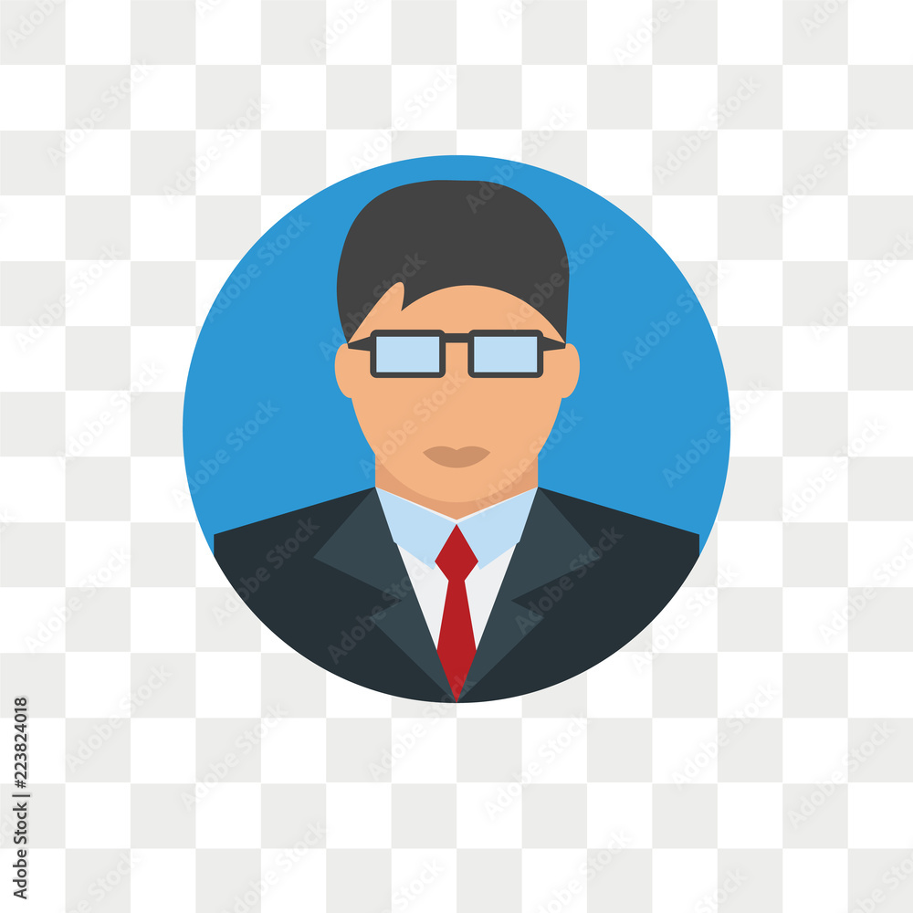 Manager vector icon isolated on transparent background, Manager logo ...