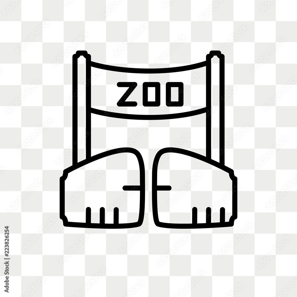 Zoo vector icon isolated on transparent background, Zoo logo design ...