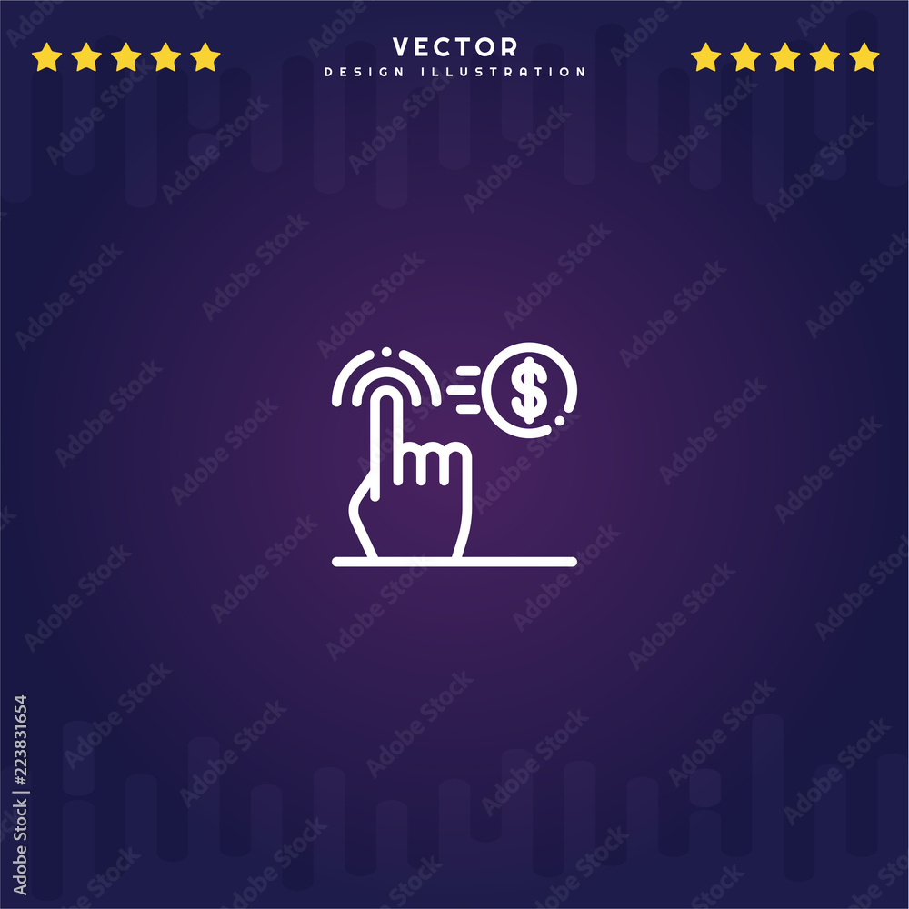 Premium Symbol of Pay Per Click Related Vector Line Icon Isolated on ...