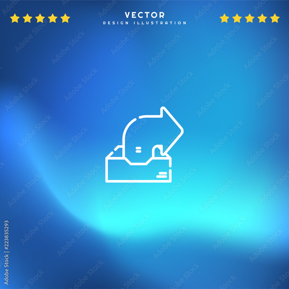 Premium Symbol of Outbox Related Vector Line Icon Isolated on Gradient ...