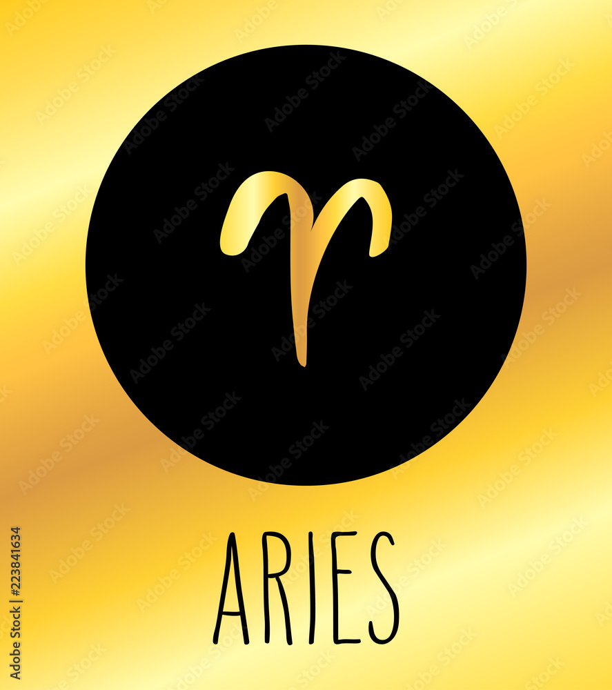 Aries Zodiac sign design element Stock Vector | Adobe Stock