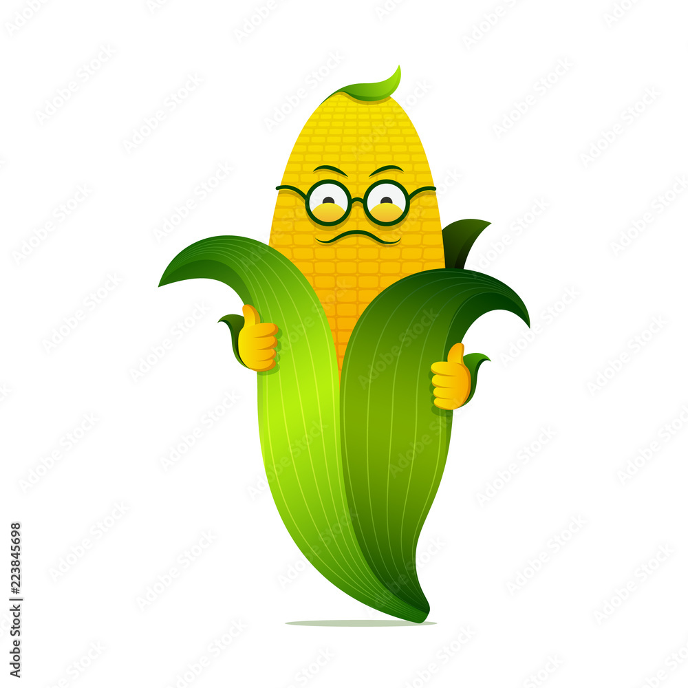 Funny Corn Cartoon