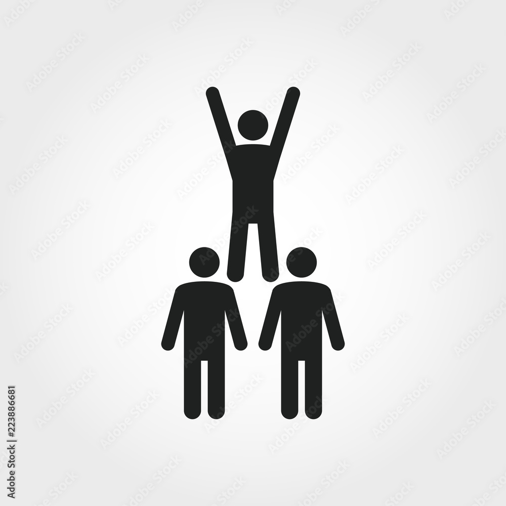 Team Spirit icon. Monochrome element illustration. Team Spirit symbol ...