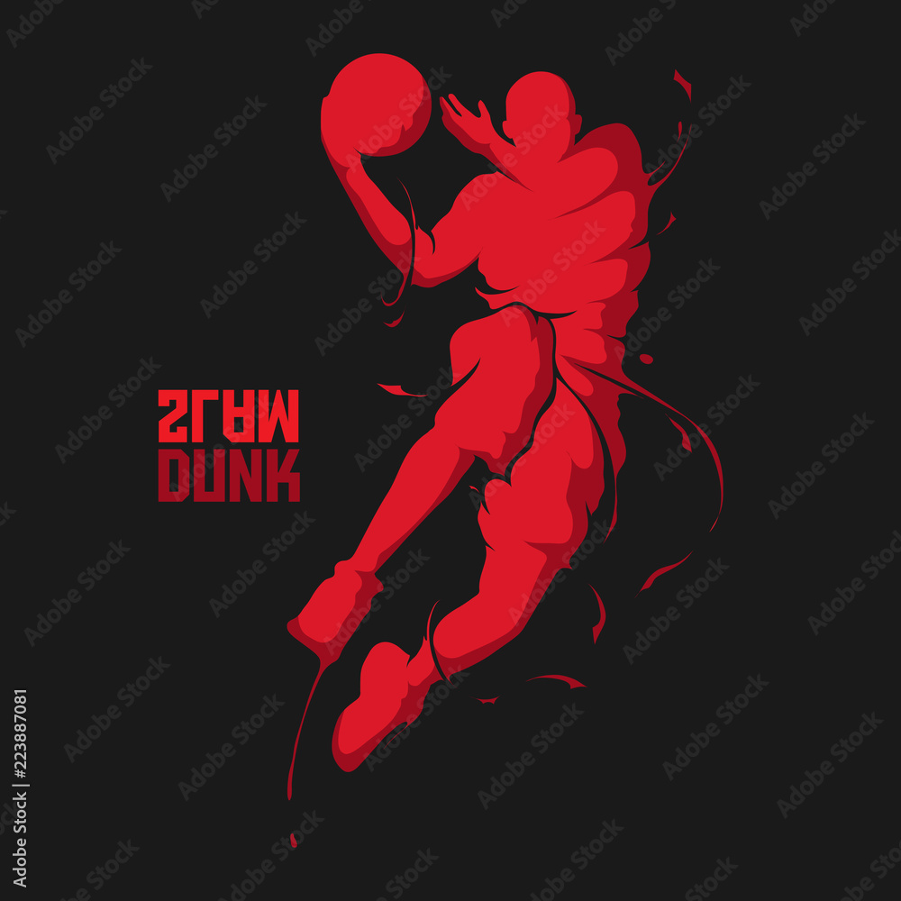 slam dunk basketball splash Stock Vector | Adobe Stock