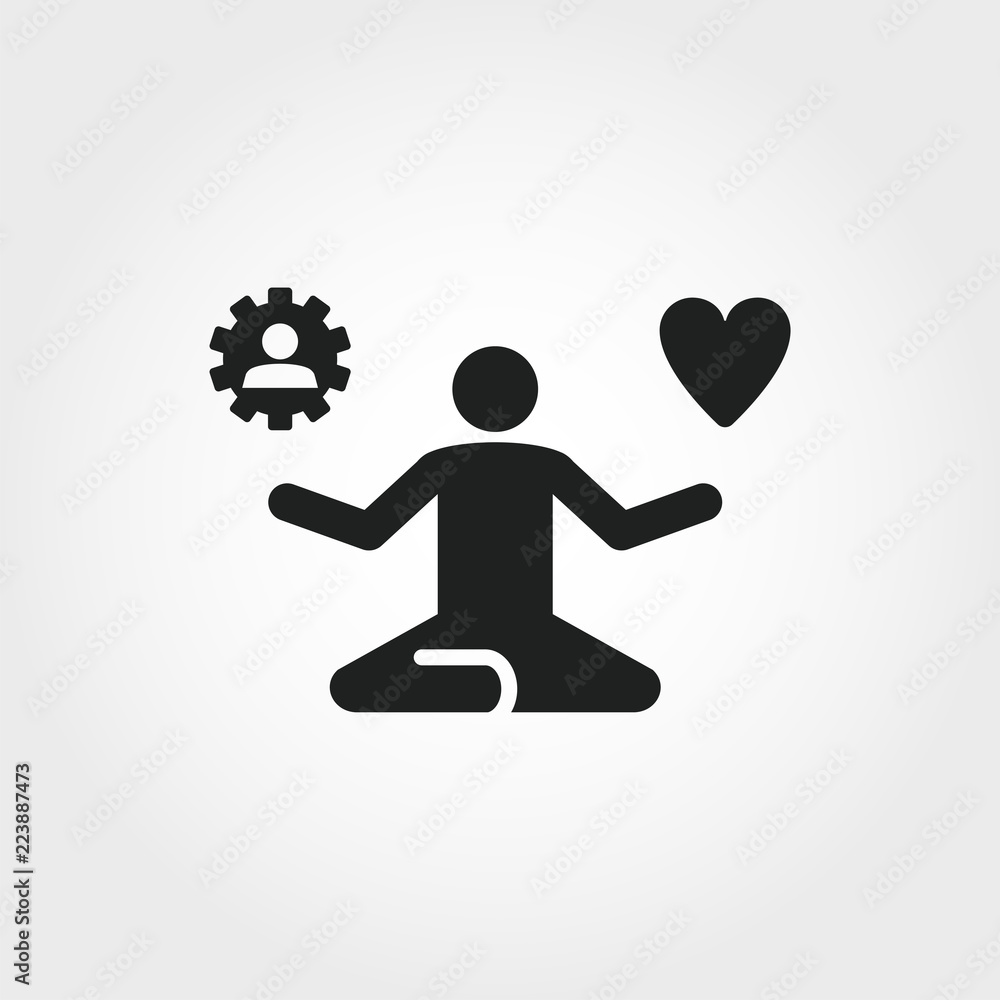 Stress Management icon. Monochrome element illustration. Stress ...