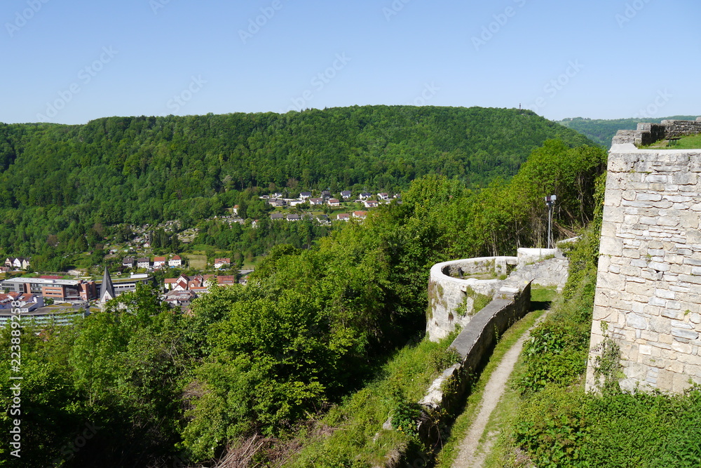 Aussicht von der Burgruine Helfenstein Stock Photo | Adobe Stock