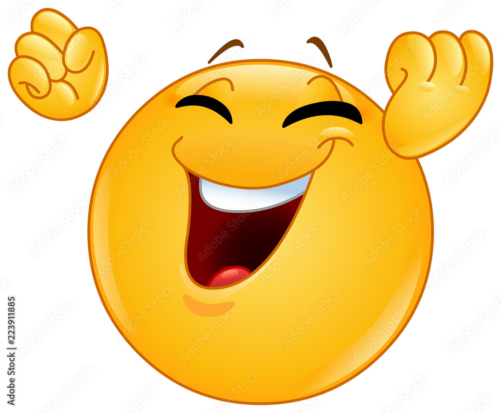 Winning gesture emoticon Stock Vector | Adobe Stock