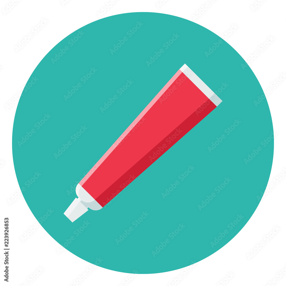 toothpaste vector illustration isolated on blue background. Hygiene and ...