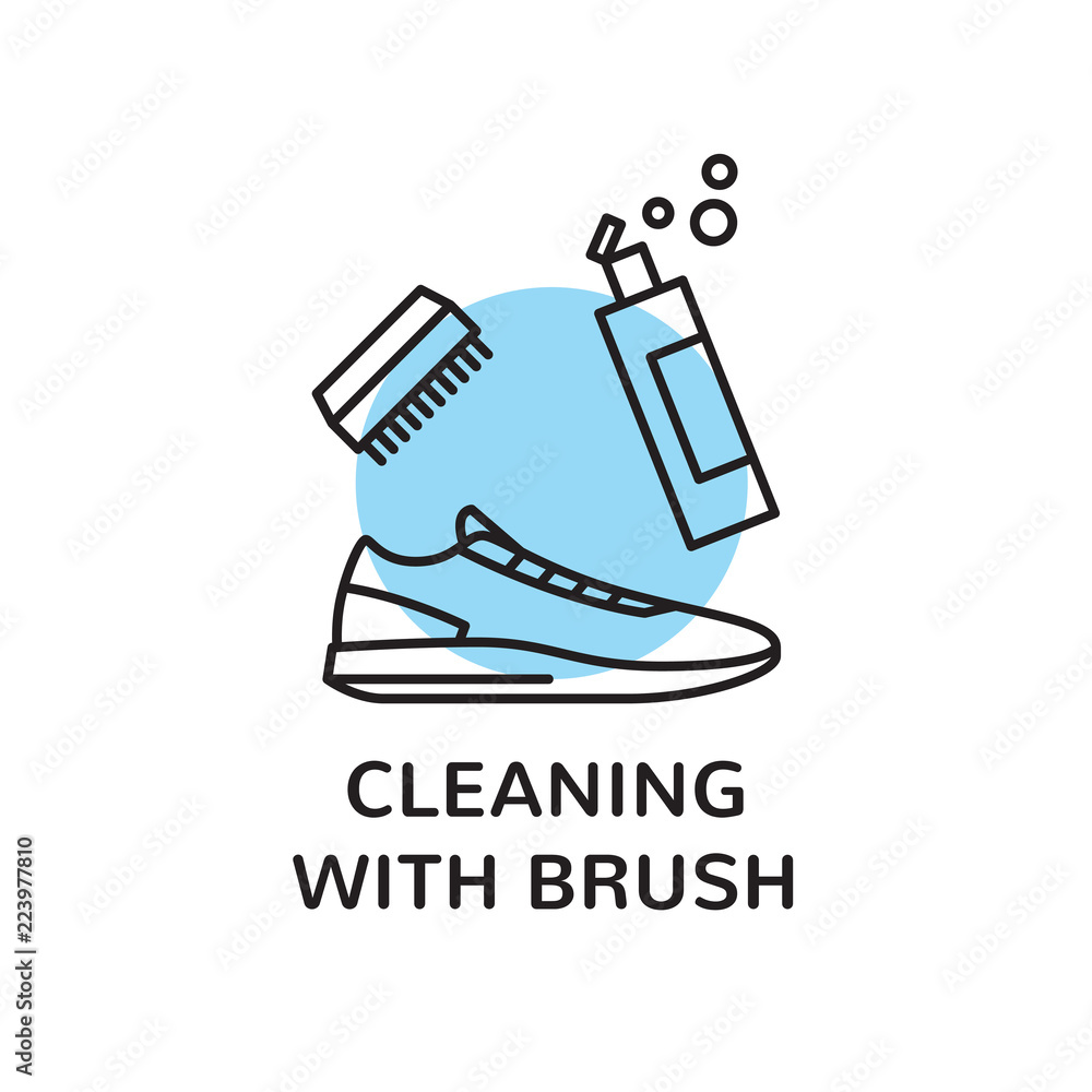 Vector Sneaker Cleaning Logo Design Template Stock Vector | Adobe Stock