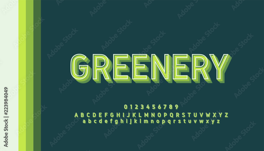 Typography Retro Classic Stylish Pastel Color Font. Minimalist Modern ...