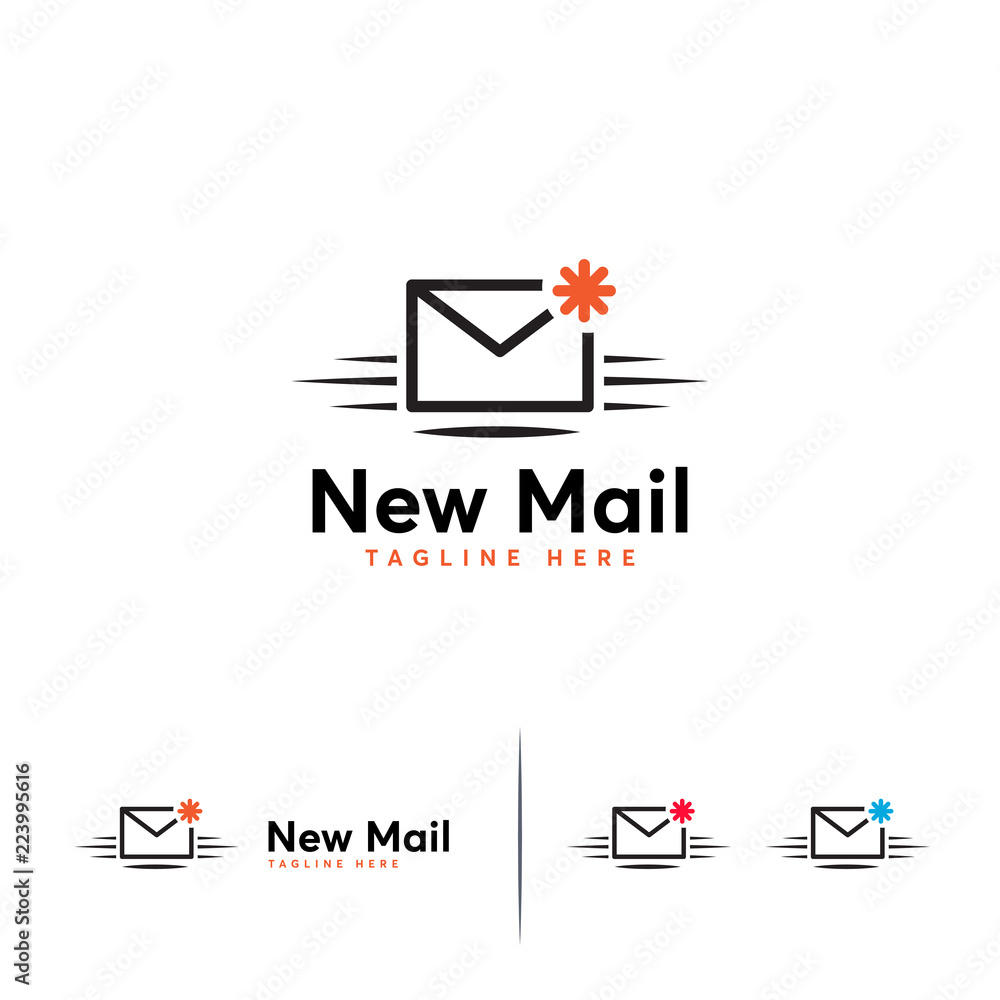 New Mail logo designs template, Message logo symbol Stock Vector ...