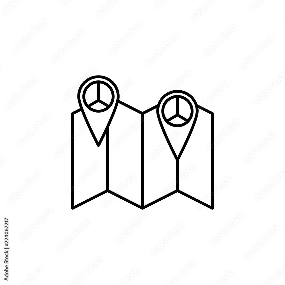 pin on peace map icon. Element of peace icon for mobile concept and web ...
