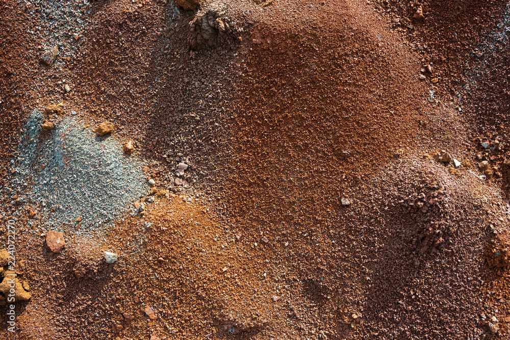 Red earth or soil background. Tropical laterite soil background of red ...