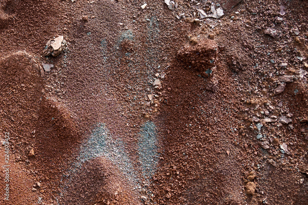 Red earth or soil background. Tropical laterite soil background of red ...