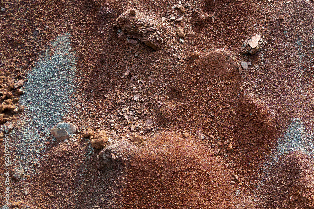 Red earth or soil background. Tropical laterite soil background of red ...