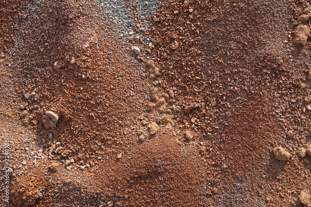 Red earth or soil background. Tropical laterite soil background of red ...