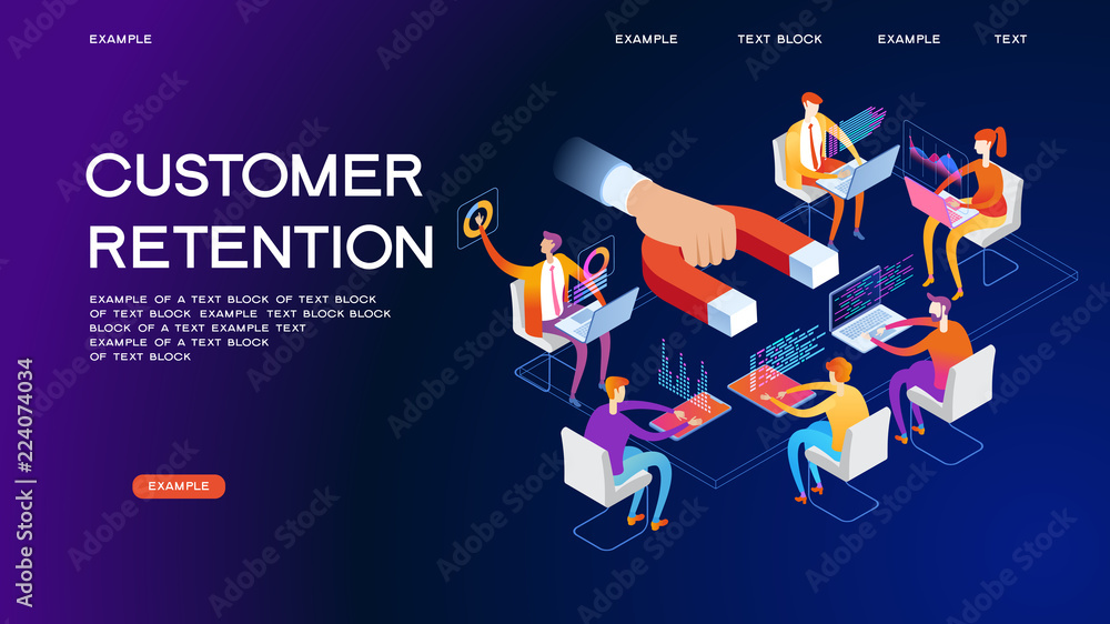 Customer retention template. Stock Vector | Adobe Stock