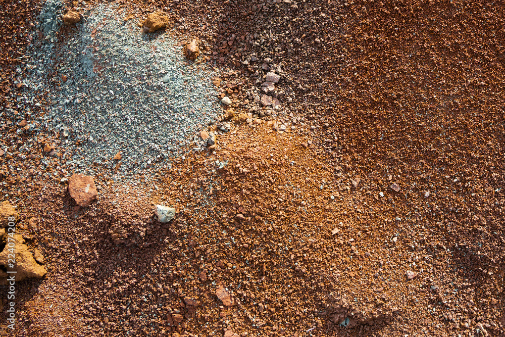 Red earth or soil background. Tropical laterite soil background of red ...
