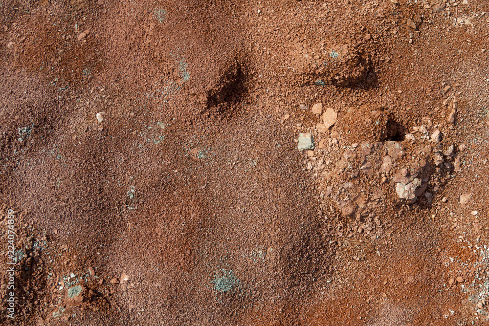 Red earth or soil background. Tropical laterite soil background of red ...