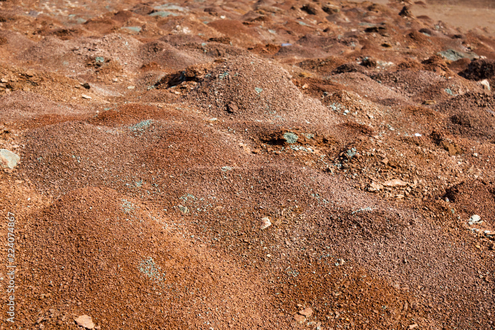 Red earth or soil background. Tropical laterite soil background of red ...
