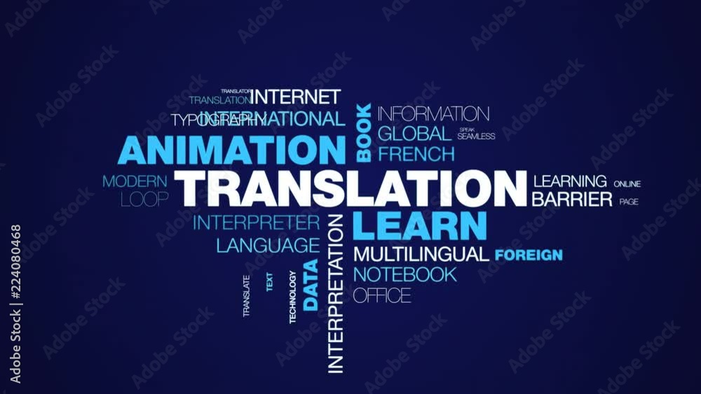 Vidéo Stock translation learn animation book business communicate ...