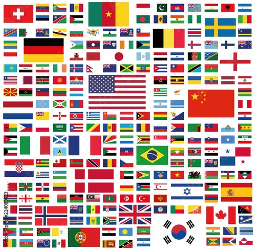 All National Flags Of The World Stock Vector | Adobe Stock