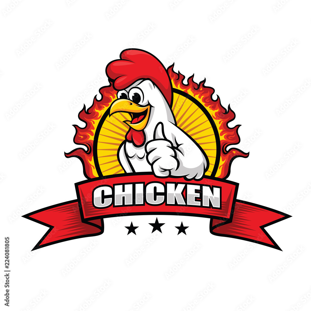 Chicken Mascot For Restaurant logo Inspiration vector Stock Vector ...