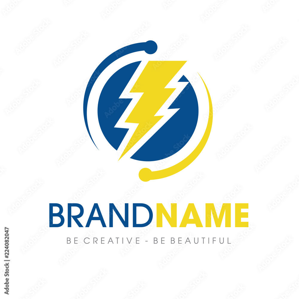 Electric and Power Logo Design Inspiration Vector Stock Vector | Adobe ...