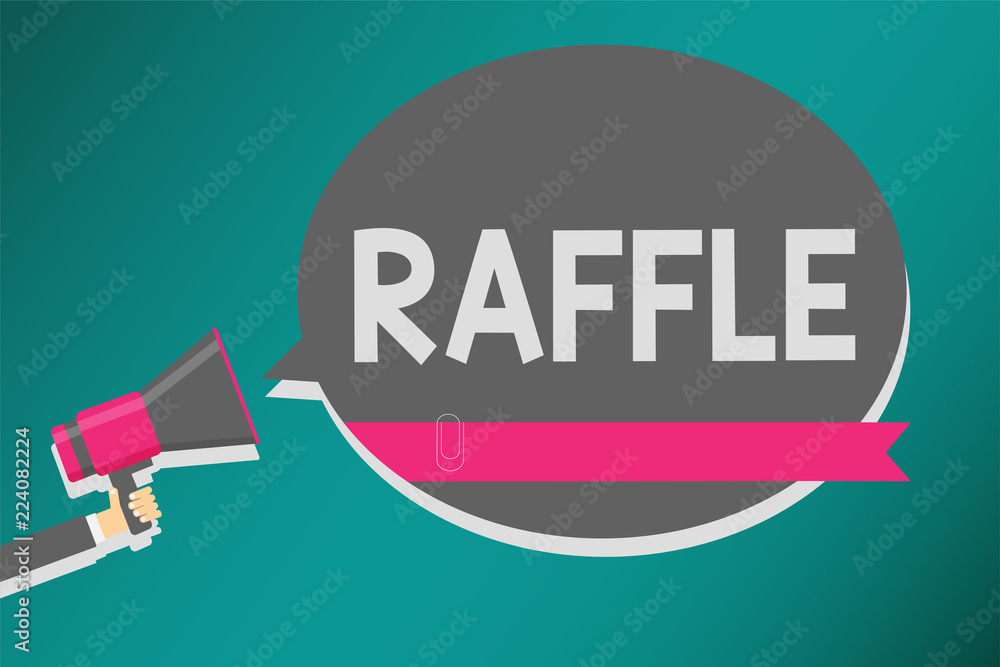 Word writing text Raffle. Business concept for means of raising money ...